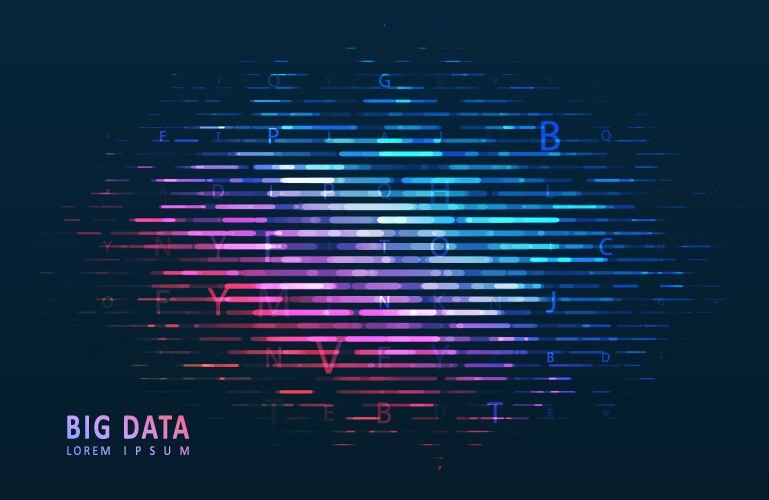 Stream of encoded data Royalty Free Vector Image