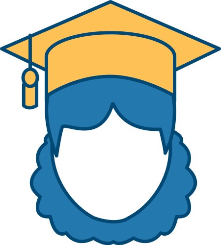 Student graduation cartoon Royalty Free Vector Image