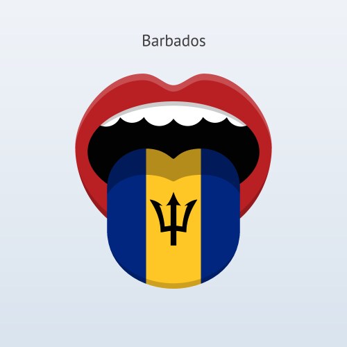 Bahamas language abstract human tongue Royalty Free Vector