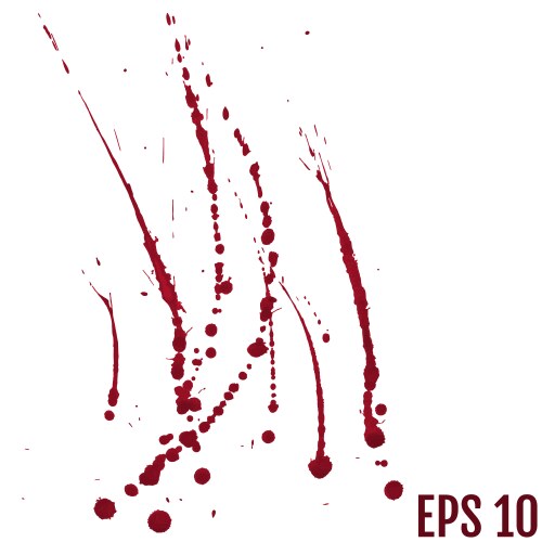 Abstract blood splatter isolated on white Vector Image