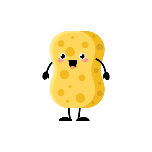 Sponge clip art cartoon Royalty Free Vector Image