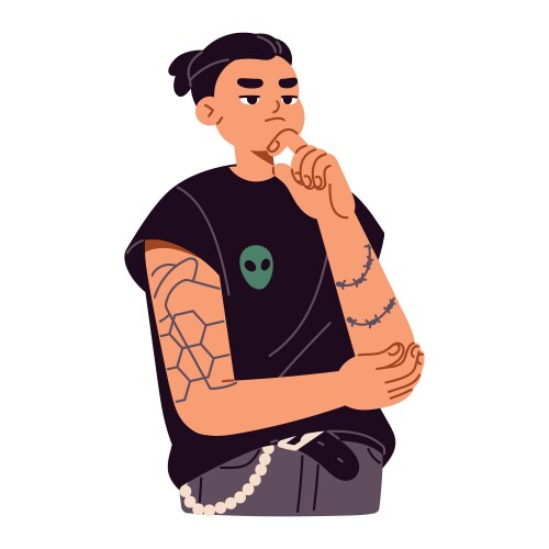 Cartoon Pondering Vector Images (over 1,800)