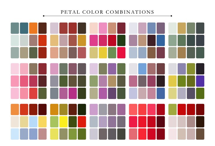 Trend color palette guide template fit Royalty Free Vector