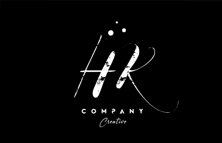 Handwritten vintage hk alphabet letter logo icon Vector Image
