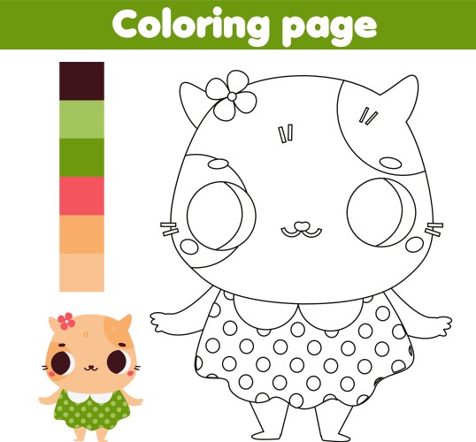 Cat Cartoon Coloring Vector Images (over 42,000)