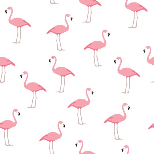 Pink flamingos pattern Royalty Free Vector Image