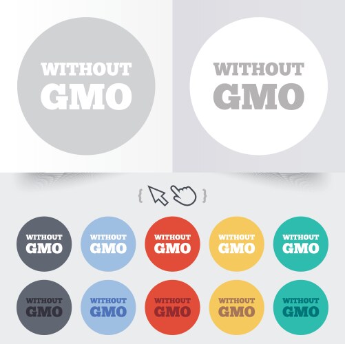 No gmo sign without genetically modified food Vector Image
