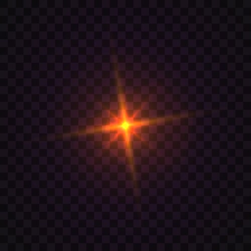 Red glowing sparkling star Royalty Free Vector Image