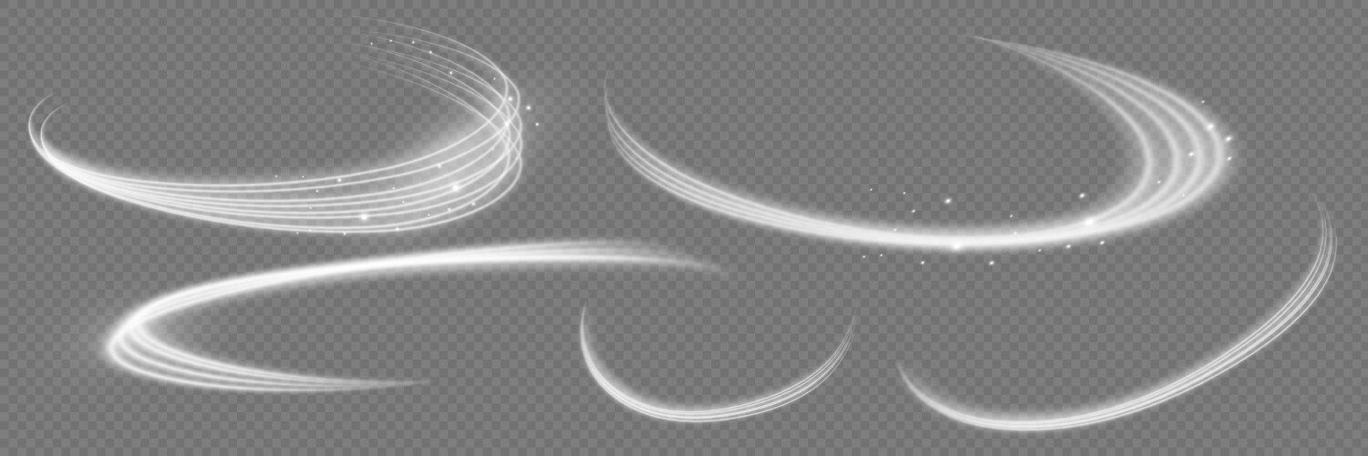 White glowing shiny lines effect background Vector Image