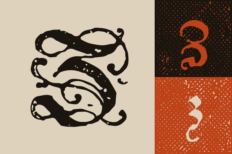 G letter drop cap logo illuminated initial Vector Image