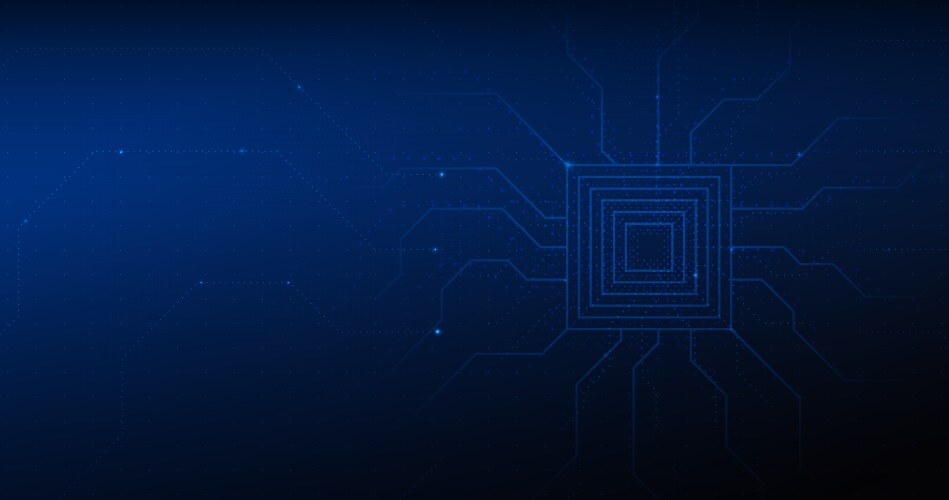 Abstract blue circuit board background futuristic Vector Image