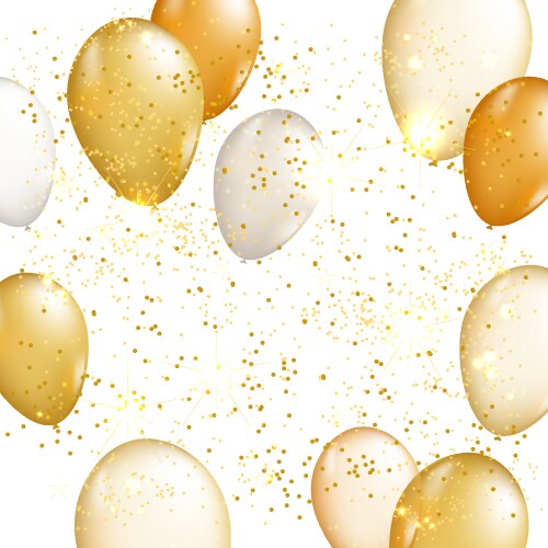 Gold balloon background Royalty Free Vector Image