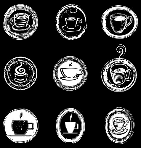 Hand drawn coffee cup icon Royalty Free Vector Image