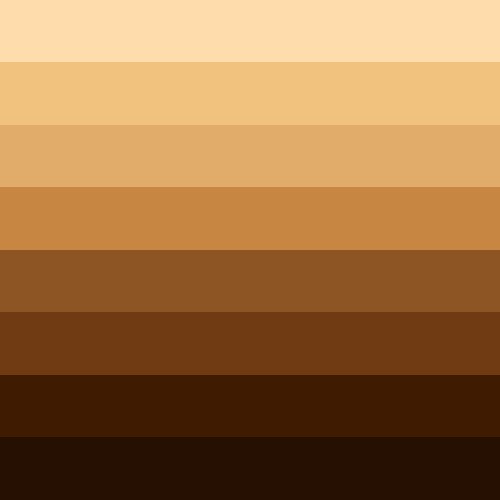 Color Palette for Dark Skin Vector Images (over 140)