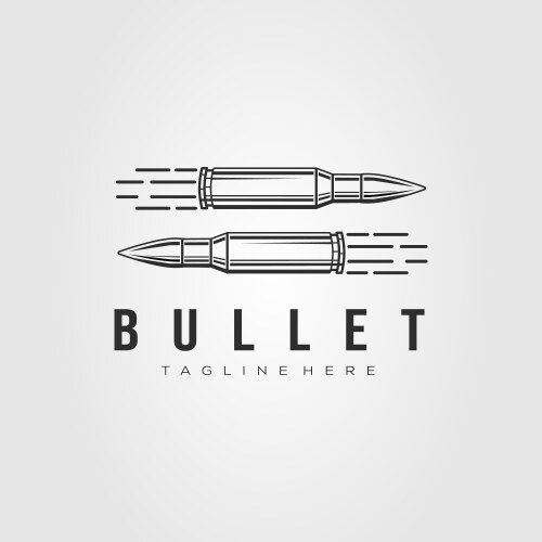 Bullet ammunition icon outline style Royalty Free Vector
