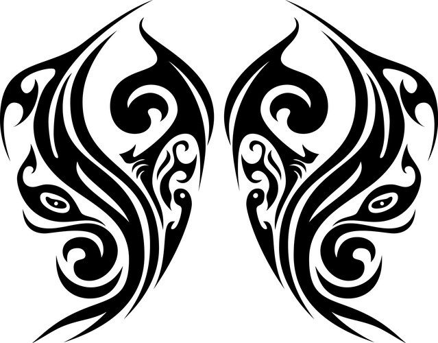 Tribal Chest Tattoo Vector Images (over 1,300)