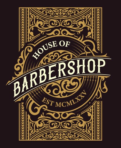 Barber shop logo western style Royalty Free Vector Image