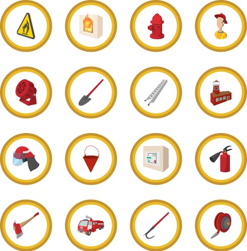 Fire station icon cartoon style Royalty Free Vector Image