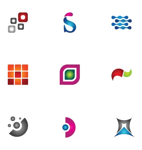 Logo design elements set 08 Royalty Free Vector Image