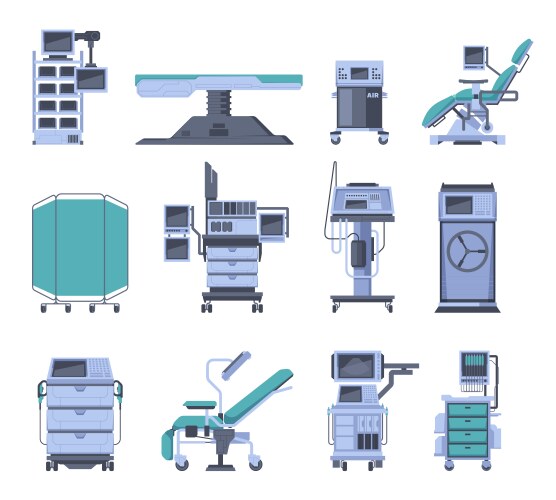 Set medical equipment and protection Royalty Free Vector