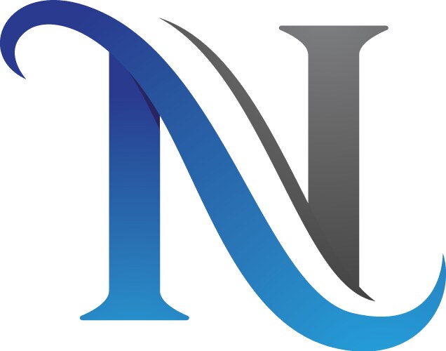 N letter logo template Royalty Free Vector Image