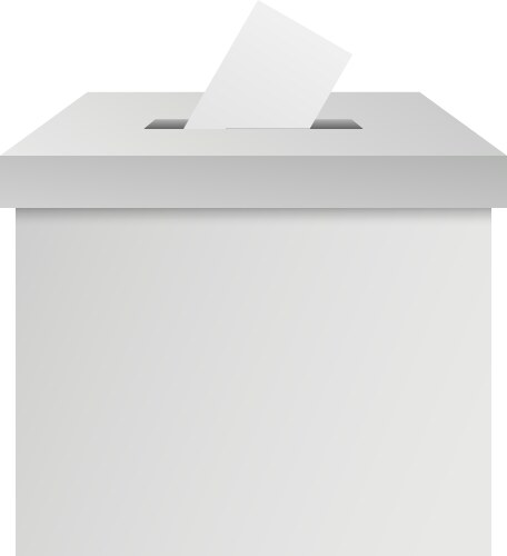 Empty election box mockup realistic style Vector Image