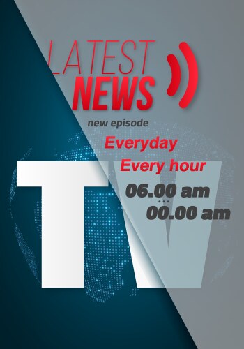 Breaking news banner broadcast design Royalty Free Vector