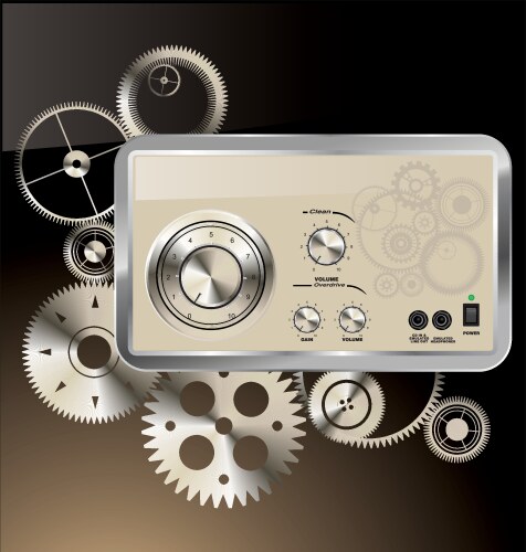 Complex Gear Mechanism Background Royalty Free Vector Image