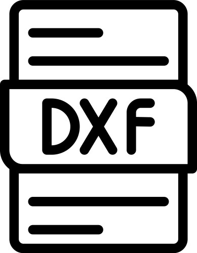 File type format dxf icons document extension Vector Image File type format dxf icons document extension Vector Image