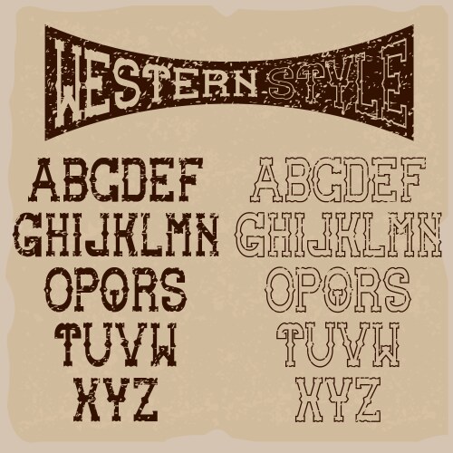 Western Alphabet Vector Images (over 2,300)