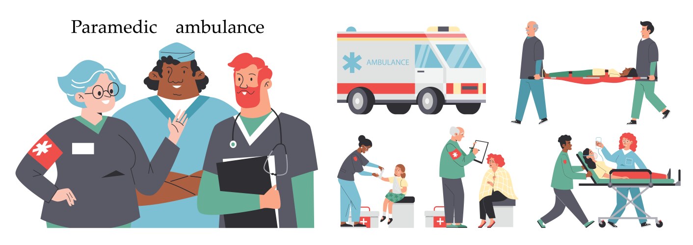 Paramedic cartoon Vector Images & Graphics for Commercial Use | VectorStock