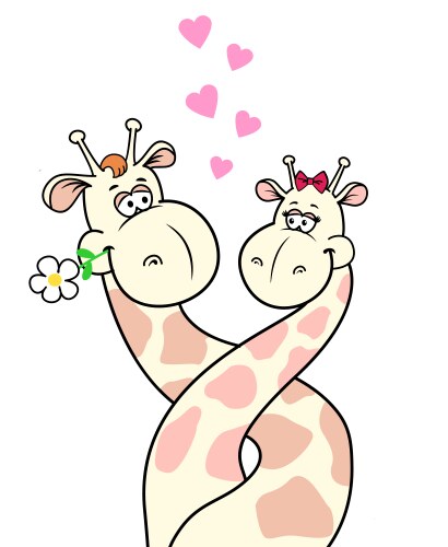 Teddy deer love - cartoon funny Royalty Free Vector Image