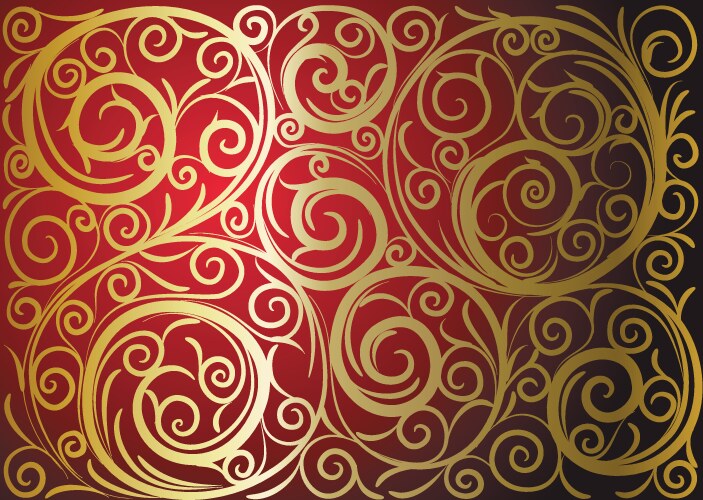 Gold floral ornaments Royalty Free Vector Image