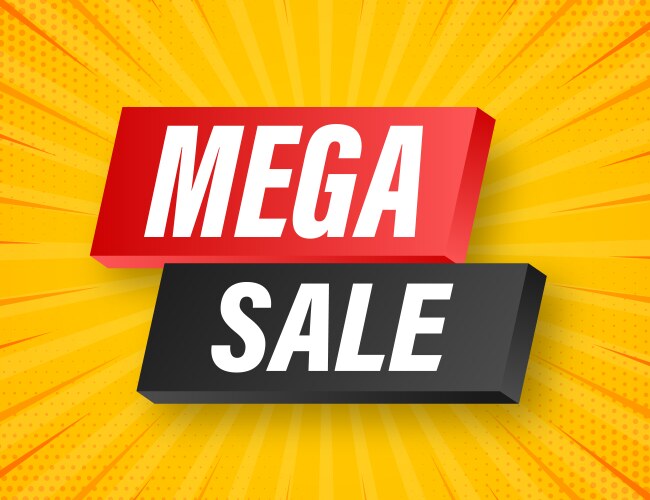 Special offer banner mega sale off store poster Vector Image
