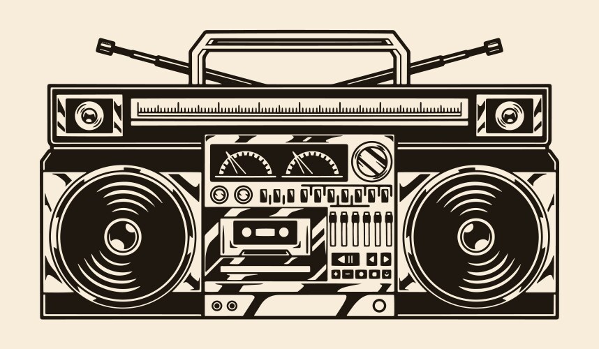Retro ghetto blaster Royalty Free Vector Image