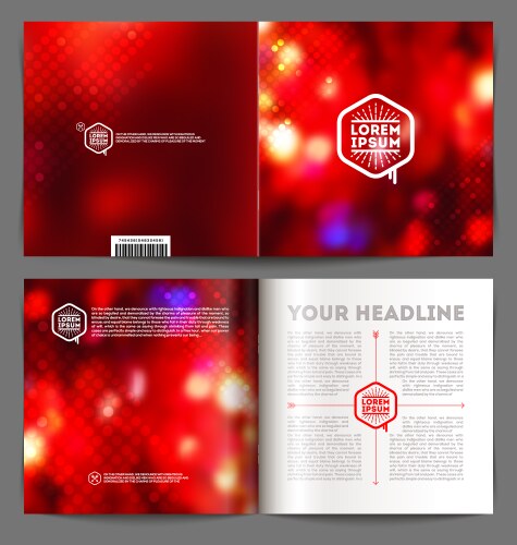 Template booklet design cover and inside pages Vector Image