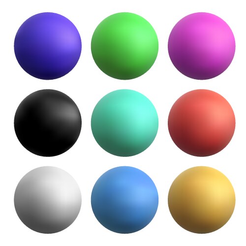 Set 3d balls Royalty Free Vector Image - VectorStock