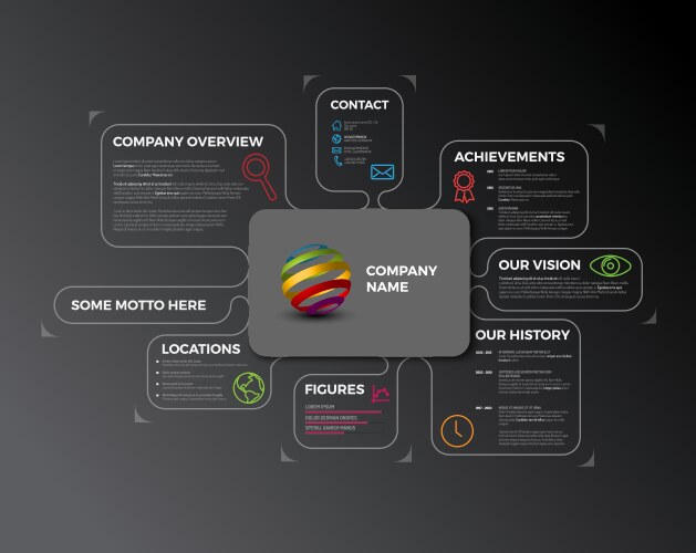 Company infographic profile design template Vector Image