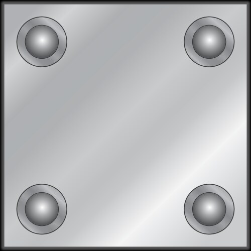 Metal plate with screws Royalty Free Vector Image