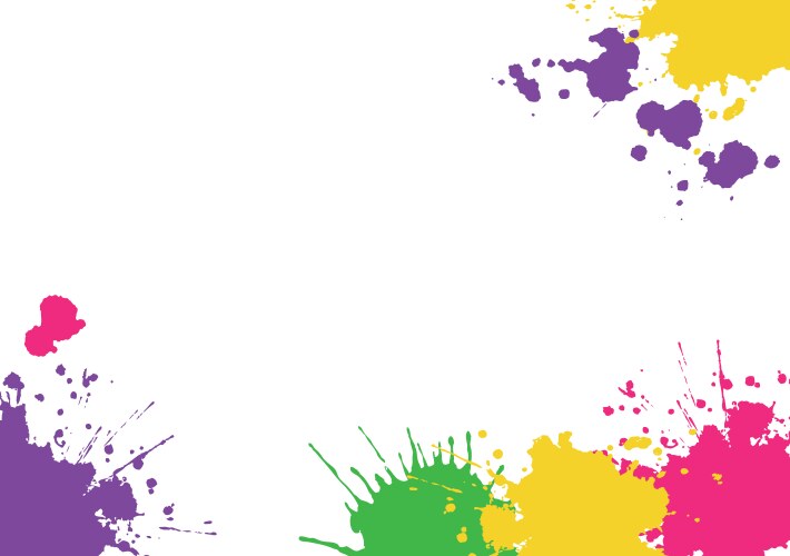 Frame with color blobs Royalty Free Vector Image