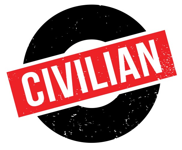 Civilian rubber stamp Royalty Free Vector Image