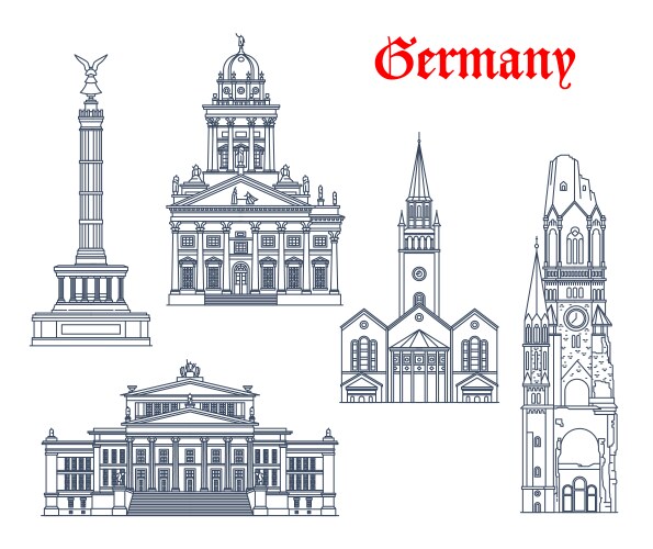 Berlin cathedral Royalty Free Vector Image - VectorStock