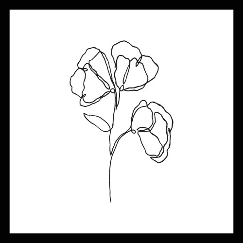 Simple continuous line art design Royalty Free Vector Image