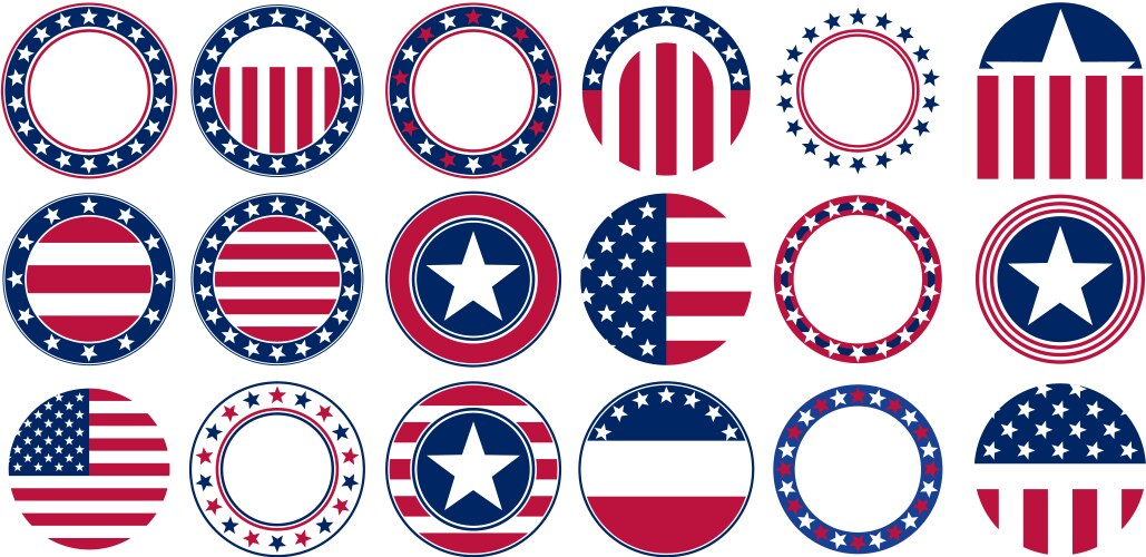 Us Flag Circle Vector Images (over 4,300)