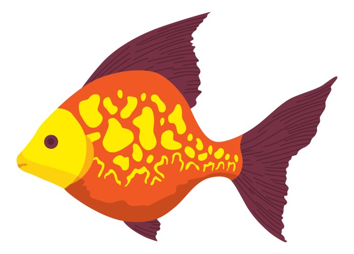 Aquarium fish set beautiful underwater characters Vector Image