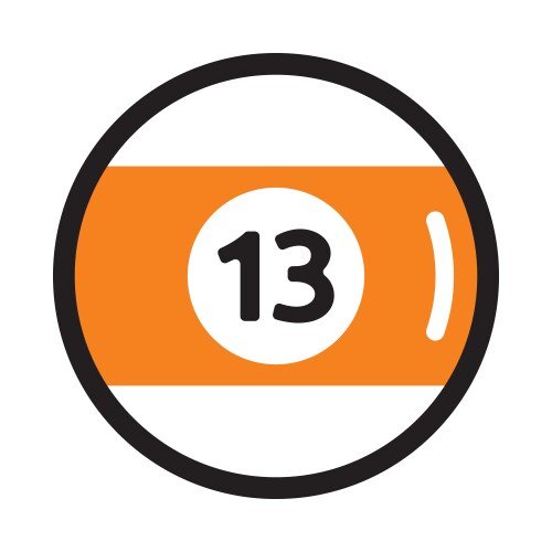 Pool ball with angry face blue color number 10 Vector Image