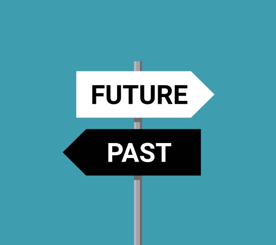 Past future now signs Royalty Free Vector Image