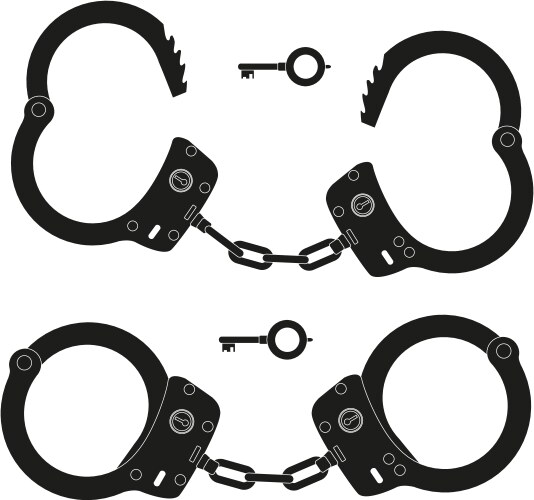 Handcuffs Royalty Free Vector Image - VectorStock