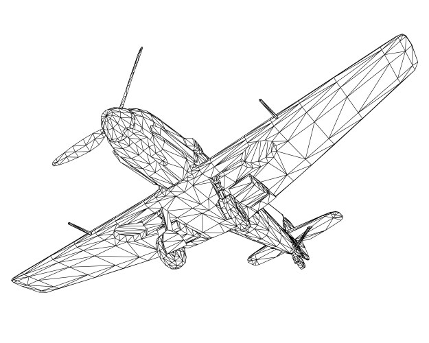 Airplane Wireframe Vector Images (over 1,100)
