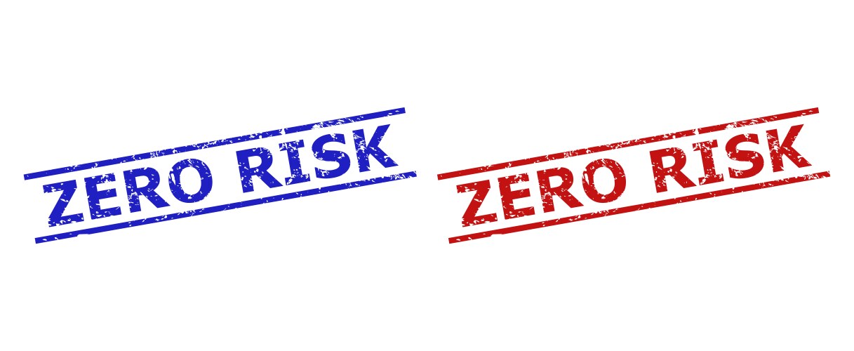 Hexagon zero risk stamp with grunge surface Vector Image